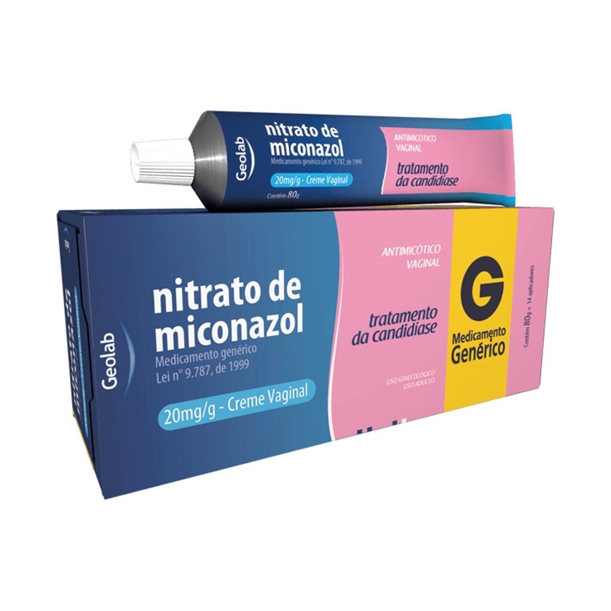 NITRATO DE MICONAZOL 20 MG CR C/80 GR+14 APLIC - CREME VAGINAL ANTIFÚNGICO NITRATO DE MICONAZOL ...